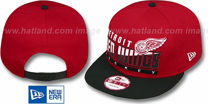 Detroit Red Wings SLICE-N-DICE SNAPBACK Red-Black Hat