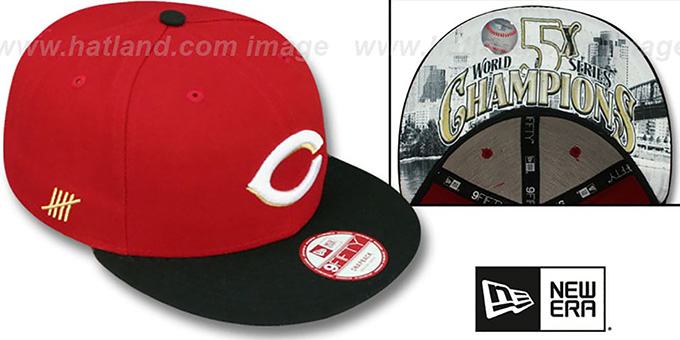 Cincinnati Reds CHAMPS-HASH SNAPBACK Red-Black Hat