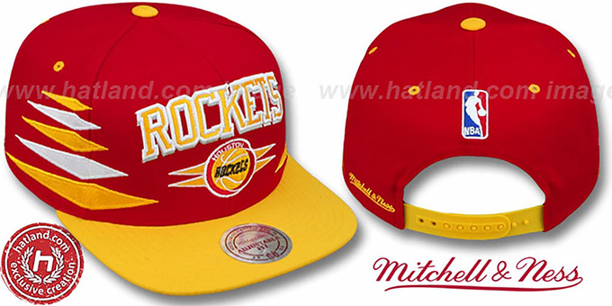 Rockets 2T DIAMONDS SNAPBACK Red-Gold Hat