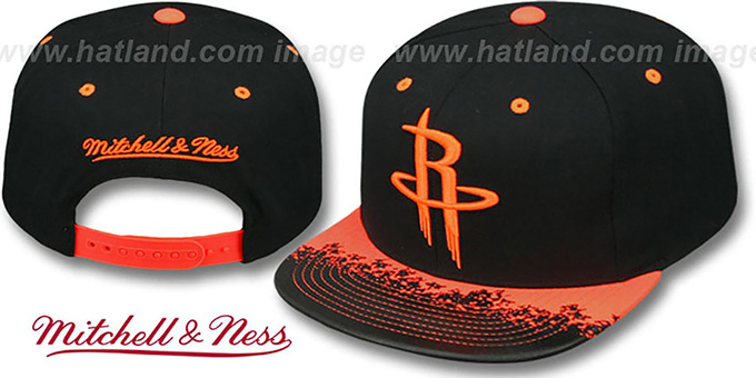 Rockets NEON-LAVA SNAPBACK Black-Orange Hat