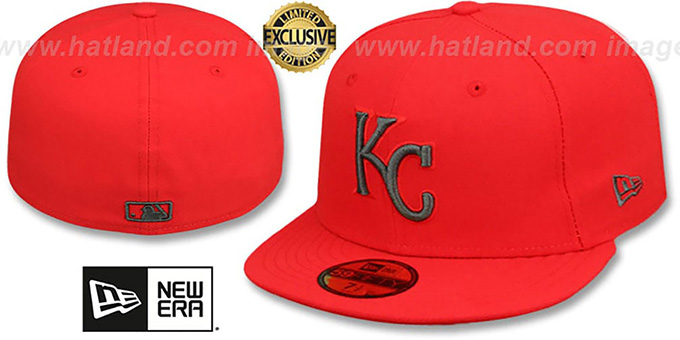 Kansas City Royals MLB TEAM-BASIC Fire Red-Charcoal Fitted Hat