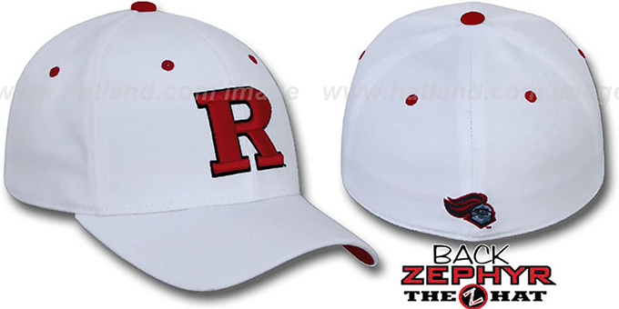 Rutgers DH Fitted Hat by Zephyr - white
