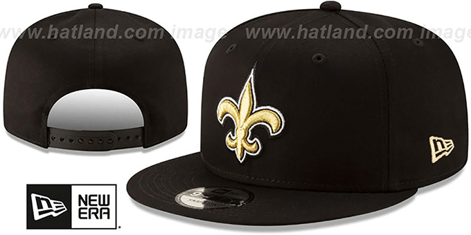 New Orleans Saints TEAM-BASIC SNAPBACK Black Hat by New Era