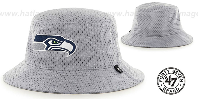 Seattle Seahawks BACKBOARD JERSEY BUCKET Grey Hat