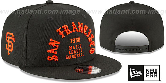 SF Giants GOTHIC-ARCH SNAPBACK Black Hat by New Era