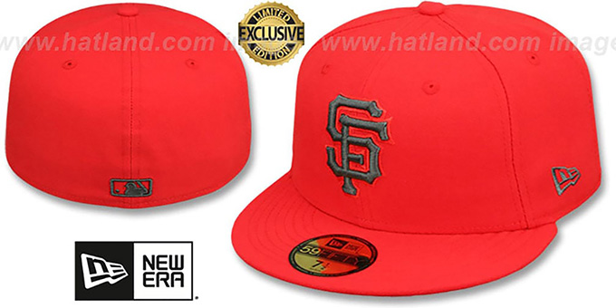 San Francisco SF Giants MLB TEAM-BASIC Fire Red-Charcoal Fitted H