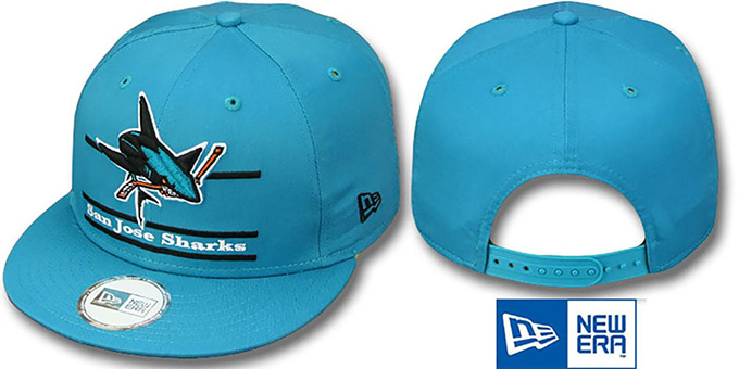 Sharks TEAM-BAR SNAPBACK Teal Hat by New Era