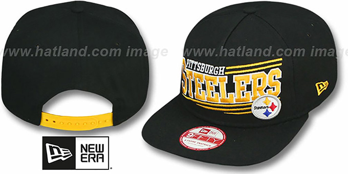 Steelers ANGULAR A-FRAME SNAPBACK Black Hat by New Era