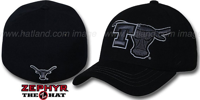 Texas PHANTOM Black Fitted Hat by Zephyr