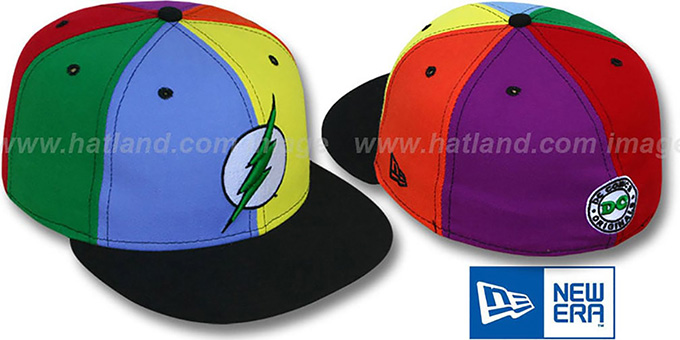 The Flash PINWHEEL SHIELD Multi Fitted Hat by New Era
