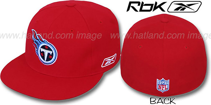 Titans COACHES Red Fitted Hat by Reebok