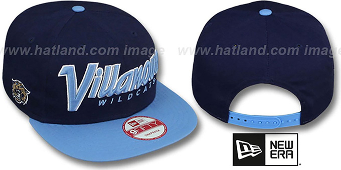Villanova SNAP-IT-BACK SNAPBACK Sky-Navy Hat by New Era
