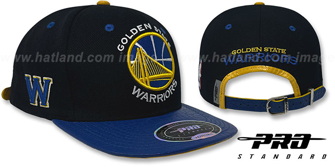 Golden State Warriors TEAM-BASIC STRAPBACK Black-Royal Hat