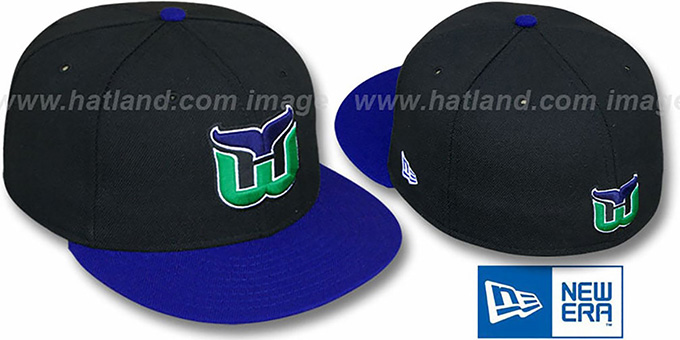 Whalers 2T TEAM-BASIC Black-Royal Fitted Hat by New Era