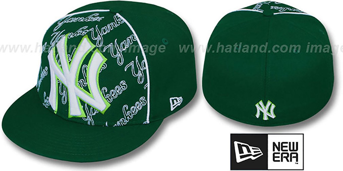 New York Yankees ANGLEBAR Green Fitted Hat by New Era