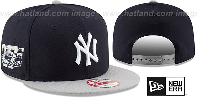 New York Yankees MLB STAR-TRIM SNAPBACK Navy-Grey Hat