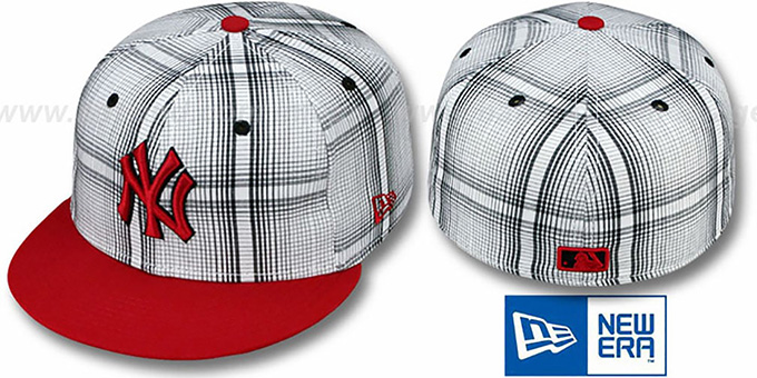 Yankees PLAIDIE Red Fitted Hat by New Era