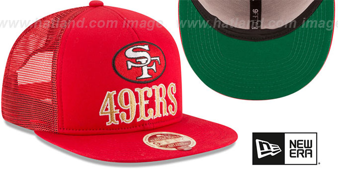 San Francisco 49ers HERITAGE FOAM FRONT TRUCKER SNAPBACK Red Hat