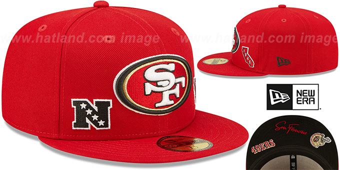 San Francisco 49ers TRIPLE THREAT IDENTITY Red Fitted Hat