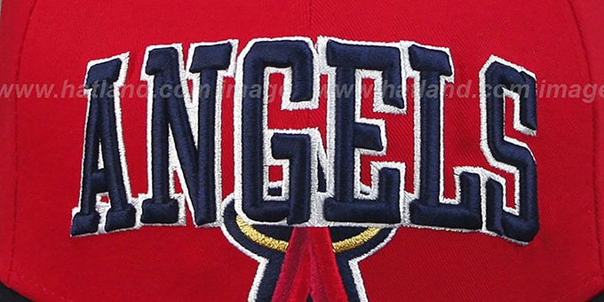 Los Angeles Angels SUPER-LOGO ARCH SNAPBACK Red-Navy Hat