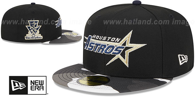 Houston Astros METALLIC CAMO Fitted Hat by New Era