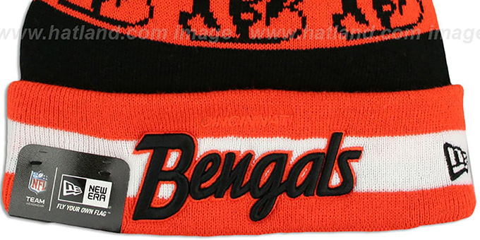 Cincinnati Bengals REPEATER SCRIPT Knit Beanie Hat