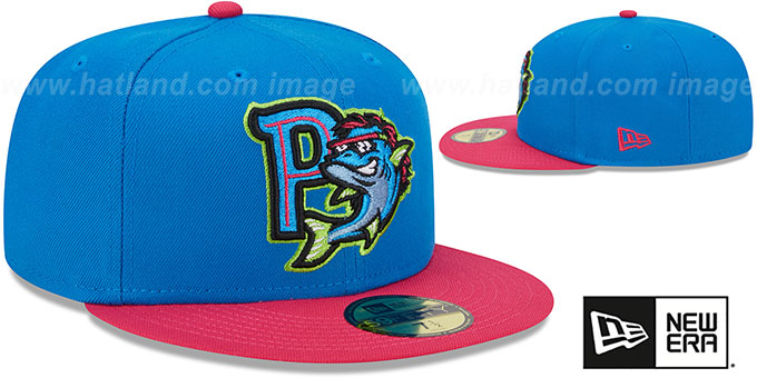Pensacola Blue Wahoos THEME NIGHT Blue-Pink Fitted Hat