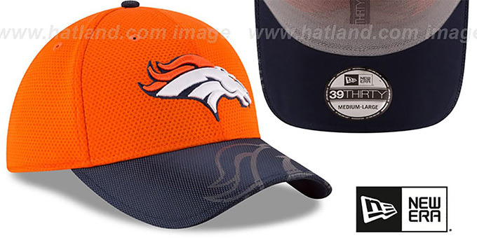 Denver Broncos STADIUM TRAINING FLEX Orange-Navy Hat