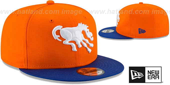 Denver Broncos THROWBACK TEAM-BASIC SNAPBACK Orange-Royal Hat