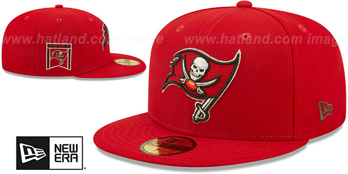 Tampa Bay Buccaneers BANNER SIDE-PATCH Red Fitted Hat