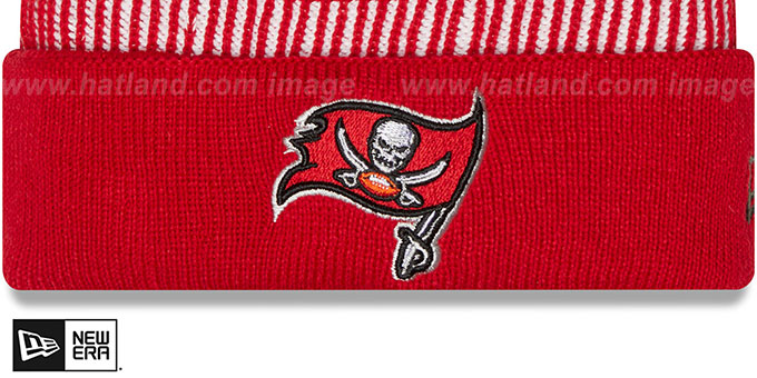 Tampa Bay Buccaneers STRIPED Knit Beanie Hat by New Era