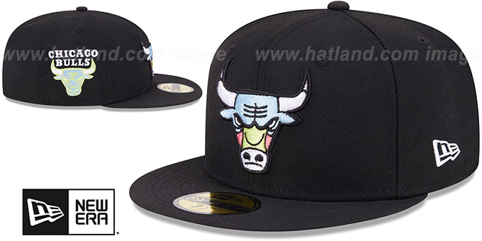 Chicago Bulls COLOR PACK SIDE-PATCH Black Fitted Hat