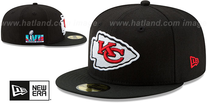 Kansas City Chiefs SUPER BOWL LVII Black Fitted Hat