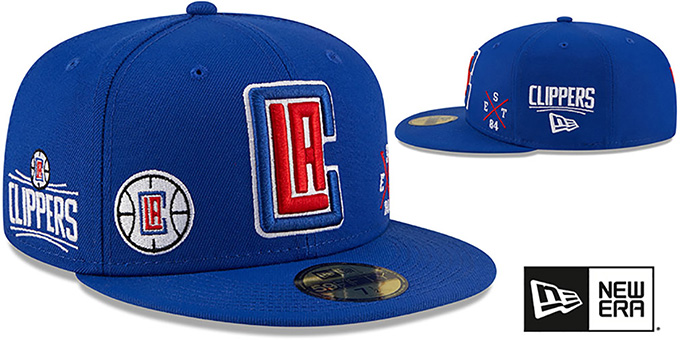 Los Angeles Clippers MULTI-AROUND Royal Fitted Hat