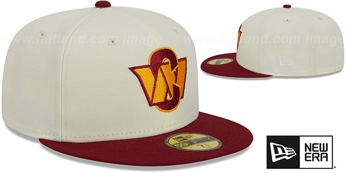 Washington Commanders NFL LIGATURE White-Burgundy Fitted Hat