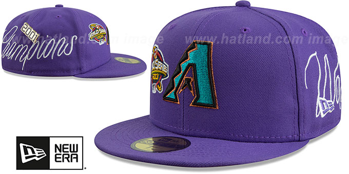 Arizona Diamondbacks HISTORIC CHAMPIONS Purple Fitted Hat