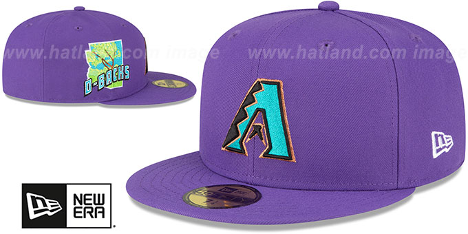 Arizona Diamondbacks STATEVIEW Purple Fitted Hat by New Era