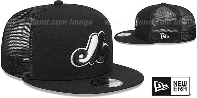 Montreal Expos COOP TEAM-BASIC TRUCKER SNAPBACK Black-White Hat