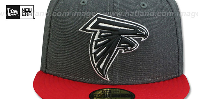 Atlanta Falcons NFL TEAM-BASIC Charcoal-Red Fitted Hat