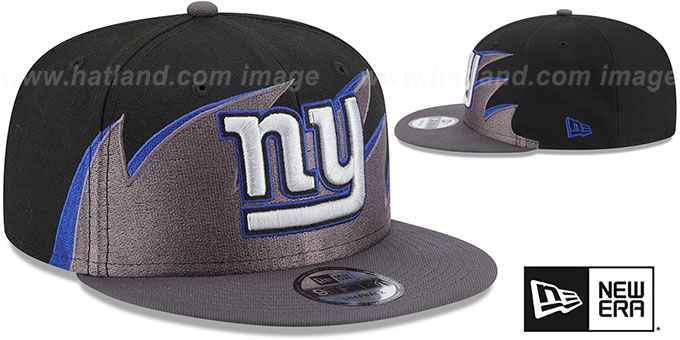 New York Giants NFL TIDAL WAVE SNAPBACK Black-Charcoal Hat