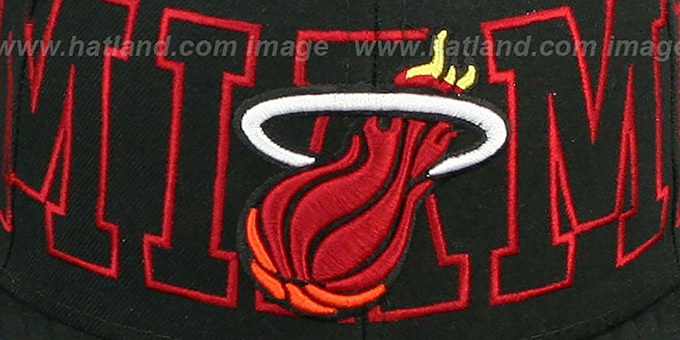 Miami Heat HWC WRAP-IT-UP Black Fitted Hat by New Era