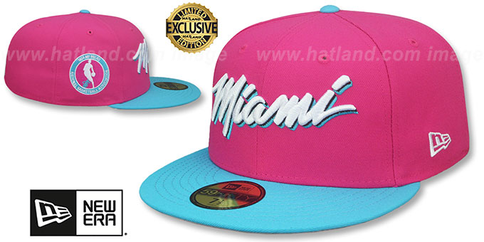 Miami Heat MIAMI VICE SIDE-PATCH Beetroot-Blue Fitted Hat
