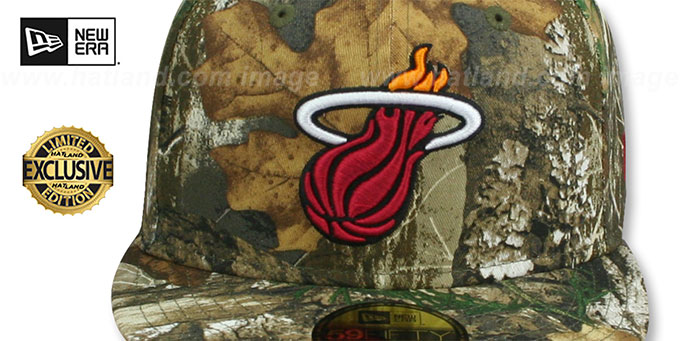Miami Heat NBA TEAM-BASIC Realtree Camo Fitted Hat