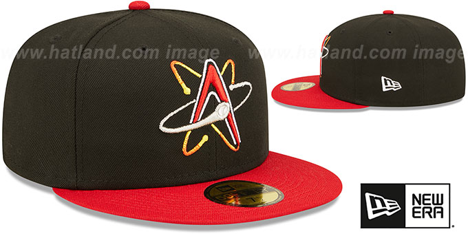 Albuquerque Isotopes MILB ONFIELD ROAD Black-Red Fitted Hat