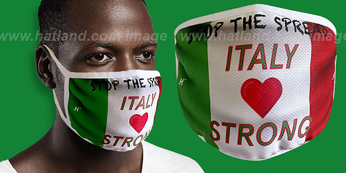 ITALY STRONG FLAG Washable Fashion Mask by Hatland.com