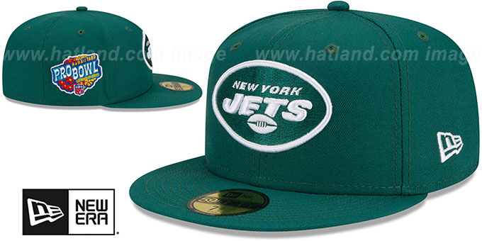 New York Jets 1999 PRO BOWL SIDE-PATCH Green Fitted Hat