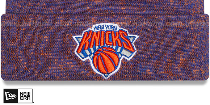 New York Knicks BANNER Knit Beanie Hat by New Era