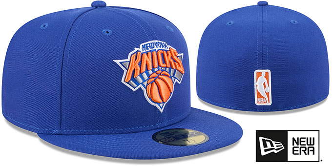 New York Knicks NBA TEAM-BASIC Royal Fitted Hat by New Era