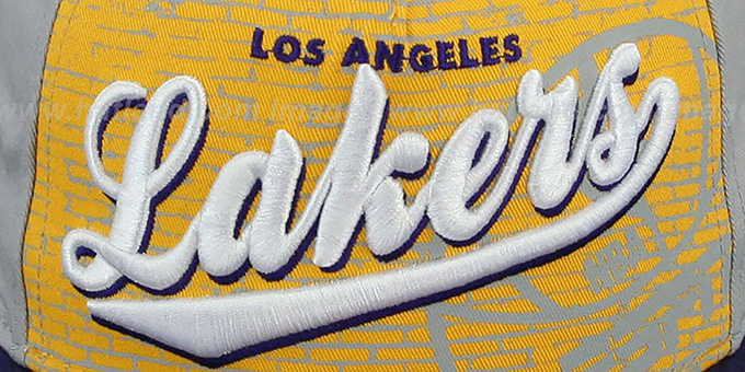 Los Angeles Lakers ESPN BRICK A-FRAME SNAPBACK Hat
