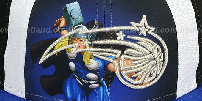 Orlando Magic MARVEL RETRO-SLICE SNAPBACK Black-Royal Hat